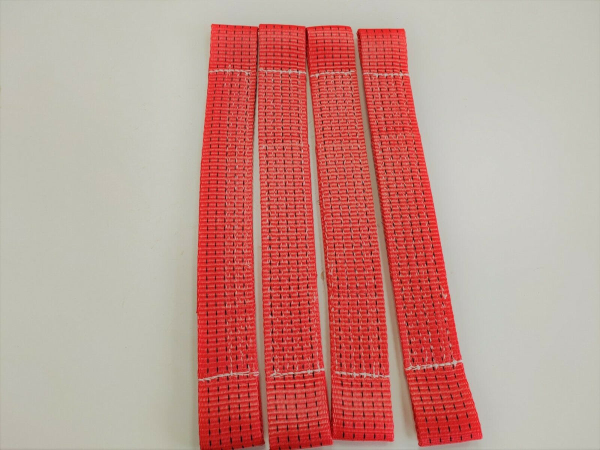 4 x Red Recovery Alloy Car Link Straps – Lifting Slings