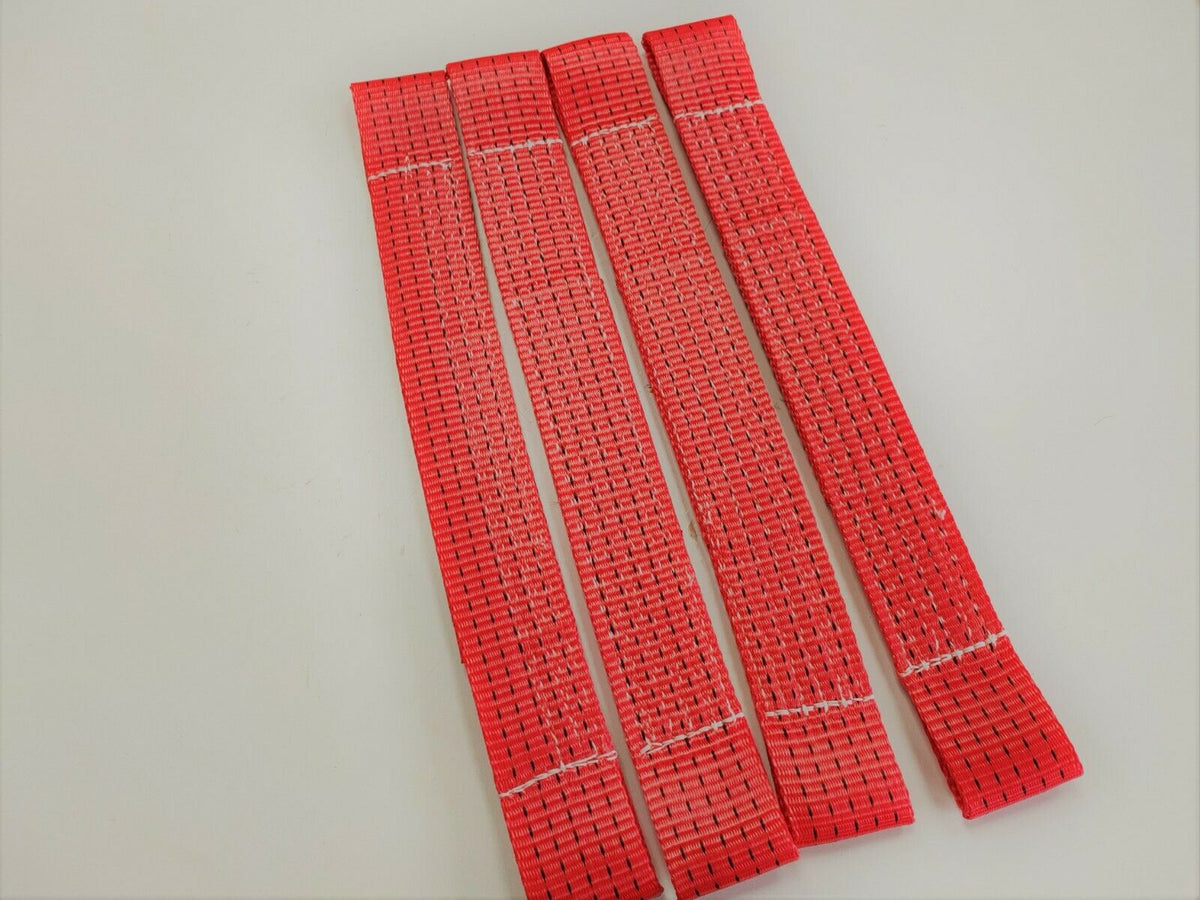 4 x Red Recovery Alloy Car Link Straps – Lifting Slings