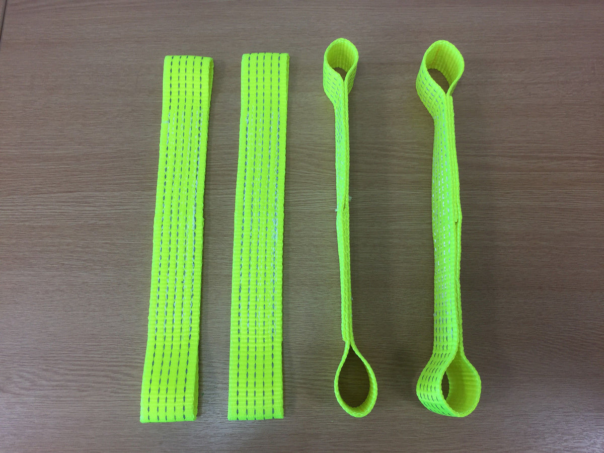 4 x Hi Vis Recovery Alloy Car Link Straps – Lifting Slings