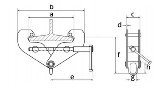 Tractel CORSO Adjustable Beam Clamp - 1000kg to 10,000kg – Lifting Slings